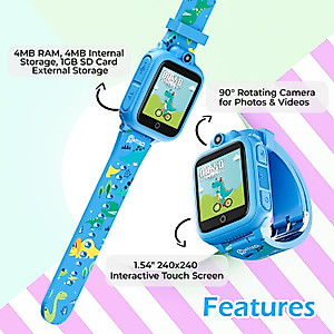 Contixo Kids Tablet, V10 7 Inch Tablet for Kids and Smart Watch Bundle, 2GB 32 GB Toddler Tablet with Bluetooth, with Smart Watch That Touch Screen, Camera, Video and Audio Recording, MP3 Player