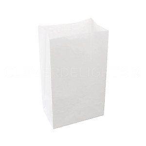 CleverDelights White Luminary Bags - 30 Pack - Wedding Christmas Holiday Luminaria