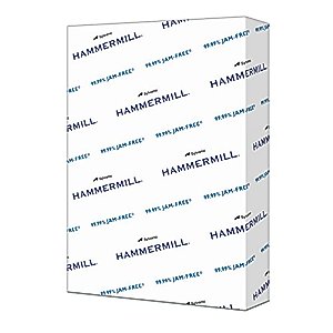 Hammermill A4 Paper, 20 lb Copy Paper (210mm x 297mm) - 1 Ream (500 Sheets) - 92 Bright, Made in the USA, 105500R, White