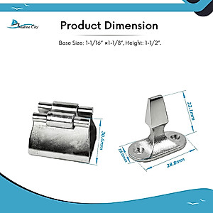 MARINE CITY Stainless Steel Gloss Polished Smooth Finish Strong Door Stopper Catch and Holder (Height: 1-5/8 Inches) for Boats – RVs – Marines – Bedroom Doors – Home – Hardware Accessories (Pack of 1)
