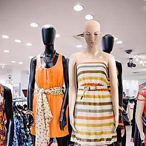 Female Sewing Mannequin Polypropylene (PP) Full Body Retail 69 inches MannequinMaterial Mannequin Torso Detachable Stand Head Arm Rotation Metal Base for Display Clothing