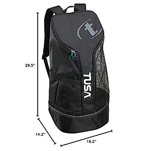 TUSA BA-0103 Mesh Backpack, Black