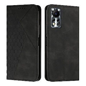 Flip Cases Smartphone Compatible with Infinix Hot 11s NFC Wallet Leather Case for Cell Phone Magnetic Suction Cup Case for Cell Phone Card Slot Holder Flip Phone Case Compatible