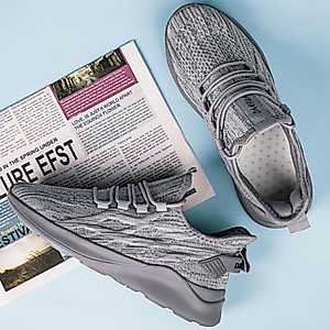 ZMBCYG Womens Running Shoes Tennis Shoes Lightweight Breathable Non Slip Walking Sneakers Grey Womens Size 8