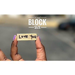 MUCHAI Innovations Stackable Wood Blocks GuestBook | 72 Blank Pieces Plus Sign | Wedding Baby Bridal Shower Birthday Party Game - Build Memories Names Message Wishes Advice Deco (Love)