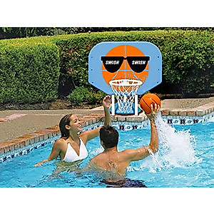 Poolmaster Pro Rebounder Poolside Basketball Game, Swish Swish, Orange