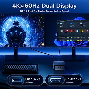 KAMRUI AK1PLUS Mini PC Alder Lake N97(up to 3.60 GHz),16GB RAM 512GB ROM Small Desktop Computer, Mini Computers Support 2.5" SSD (up to 2TB),4K,WiFi 2.4G/5G,BT4.2 on Business Home Office Family-NAS