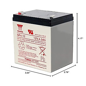 YUASA Battery NP4-12 12 V 4AH Battery