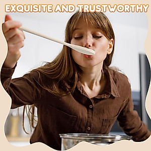 Mifoci 150 Pack 12 Inches Long Wooden Spoons for Cooking Long Handle Wood Spoons Kitchen Honey Spoons Mixing Stirring Tasting Serving Utensils Puppets for Eating Cooking Baking Crafts