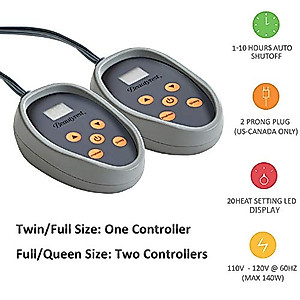 Beautyrest Electric Blanket Luxurious Micro Fleece Ultra Soft Ribbed Textured, Cozy and Snuggly Cover for Cold Weather, Fast Heating, Auto Shut Off, 20 Level Heat Setting Controller, King, Blue