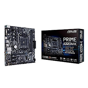 ASUS PRIME A320M-K AMD Ryzen AM4 DDR4 HDMI VGA M.2 USB 3.1 Micro-ATX Motherboard
