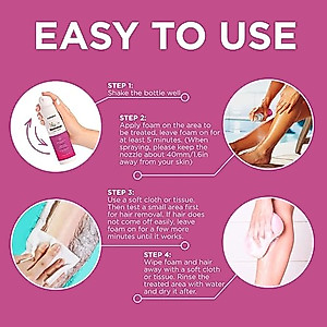 Hair Removal Spray, Hair Removal Cream for Women and Men Pubic Hair, Hair Removal Spray for Men, Mens Hair Removal Cream, Depilatory Cream, Crema Depiladora Para Mujer Partes Intimas