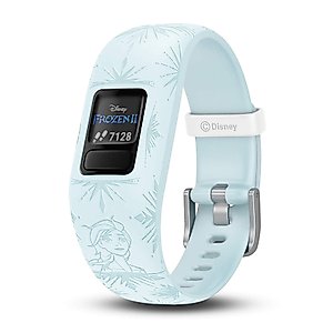 Garmin 010-01909-38 Vivofit Jr. 2, Kids Fitness/Activity Tracker, 1-Year Battery Life, Adjustable Band, Disney Frozen 2, Elsa, Light Blue