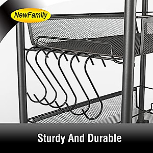 NewFamily S Hooks Black, 20pack 4.3in S Hooks Heavy Duty for Hanging, S Shaped Hooks for Garden, Kitchen(Phantom Black)…