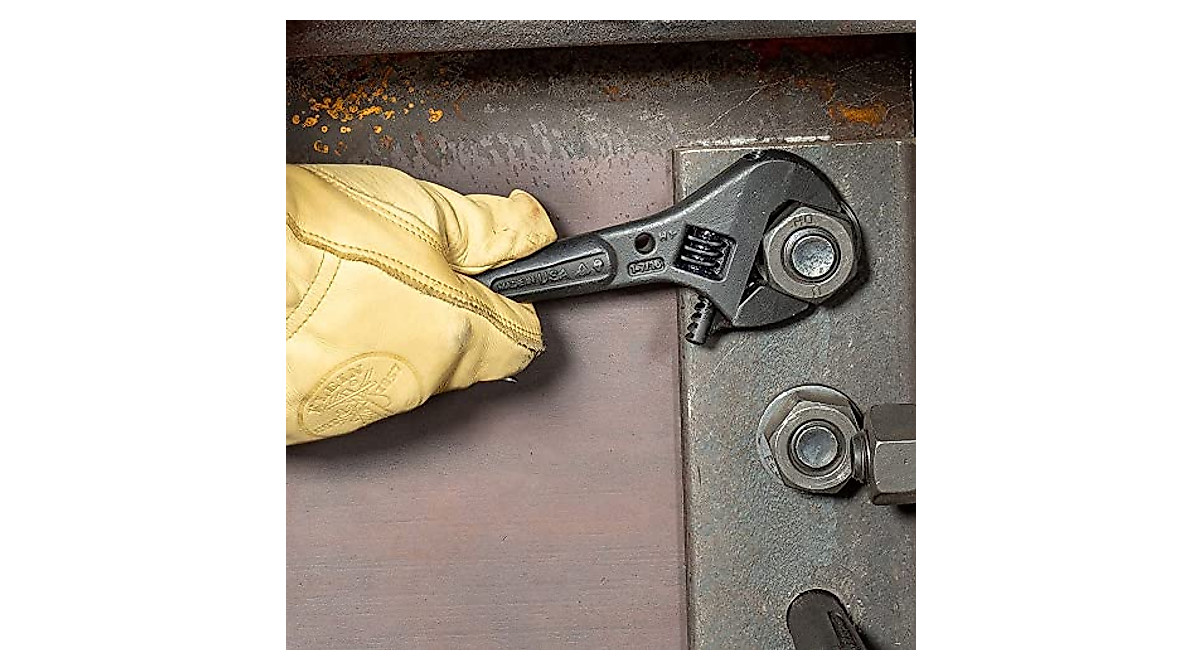 Klein Tools 10-Inch Adjustable Wrench for Heavy Nuts