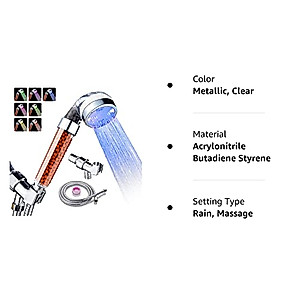 Cobbe Led Shower Head Set With Light,Handheld Showerhead with Hose and Base for Dry Skin&Hair,High Pressure Shower Heads With Filters-7 Colors Change Cyclically