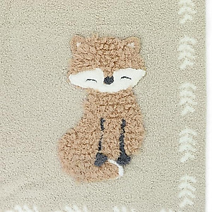 Barefoot Dreams CozyChic Fox Baby Blanket, Baby Blanket, White Blanket, Stroller Blanket, Super Soft Blanket, Cozy Blanket-30”x30”, Stone/Tan
