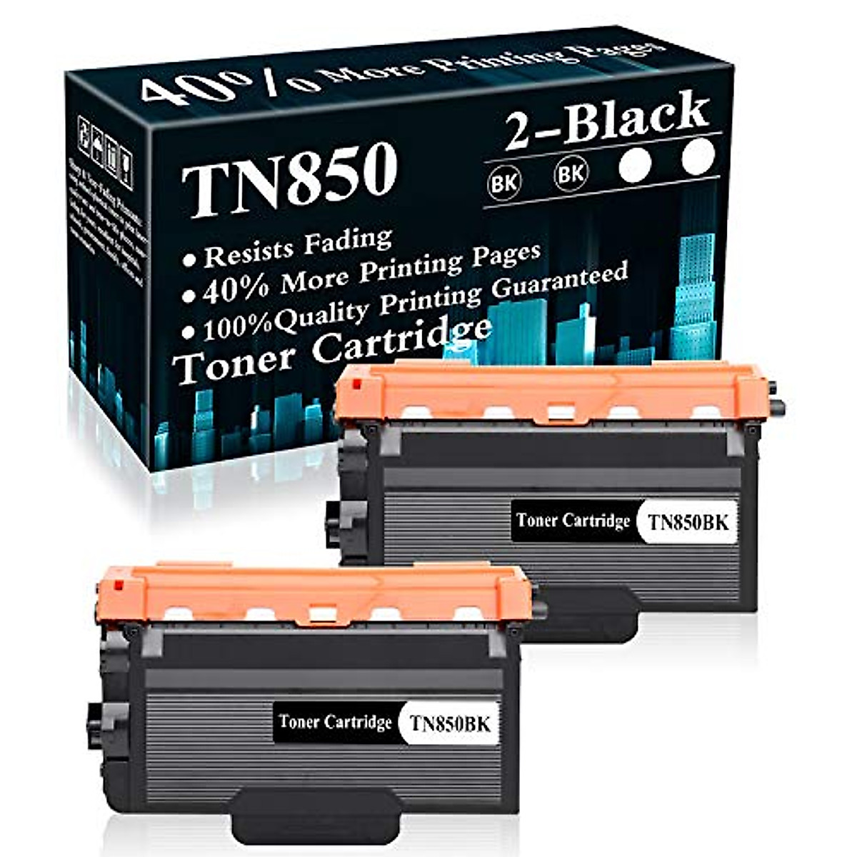 2 Black TN850 Toner Cartridge Replacement for Brother DCP-L5500DN L5600DN L6700DW L6750DW L5700DW L5900DW L6800DW L6200DW L6250DW L5000D L5200DW Printer,Sold by TopInk