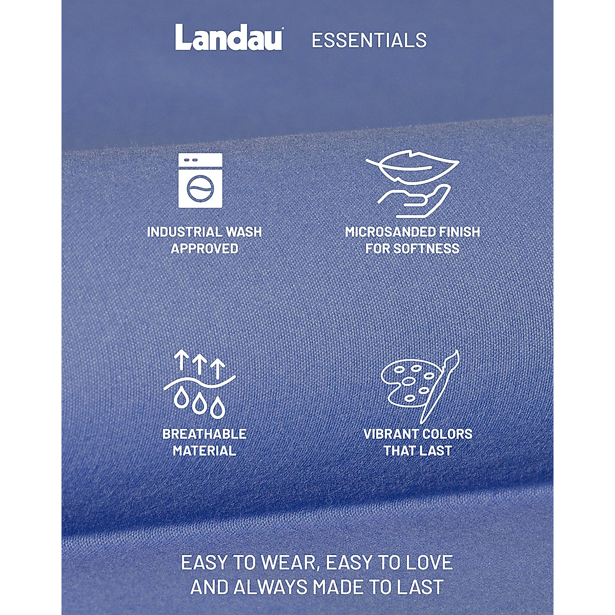 Landau Essentials Relaxed Fit 2-Pocket Elastic Scrub Pants for Women 8327