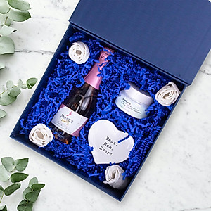 MagicWater Supply Crinkle Cut Paper Shred Filler (4 oz) for Gift Wrapping & Basket Filling - Royal Blue