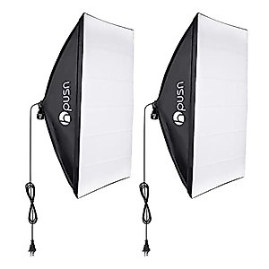 HPUSN Softbox Lighting Kit Professional Studio Photography Equipment for Portrait Product Fashion Photography (Bulb and Light Stand not Included)