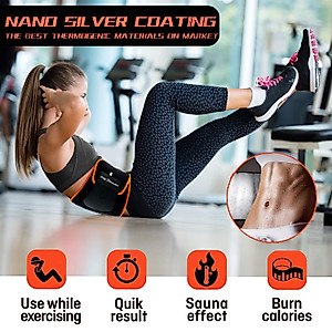 KingPavonini Waist Trainer Waist Trimmer Sweat Belt for Men Women Black