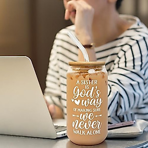 Sister Gifts from Sister - Gifts for Sister, Sister Gifts for Women - Sister Birthday Gift Ideas, Birthday Gifts for Sister, Sister Birthday Gifts from Sister - Big Sister Gift - Can Glass for Sister