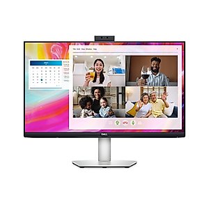Dell S2722DZ 27-inch QHD 2560 x 1440 75Hz Video Conferencing Monitor, Noise-Cancelling Dual Microphones, Dual 5W Speakers, USB-C connectivity, 16.7 Million Colors, Silver (Latest Model) (Renewed)