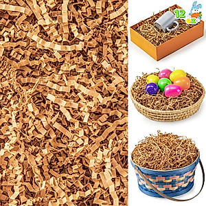 JOYIN 12oz Easter Grass Crinkle Paper Shred，Pure Green Easter Basket Filler Stuffers for Easter Egg Hunt Décor, Party Favors, Easter Decor, Gift Bag Decor