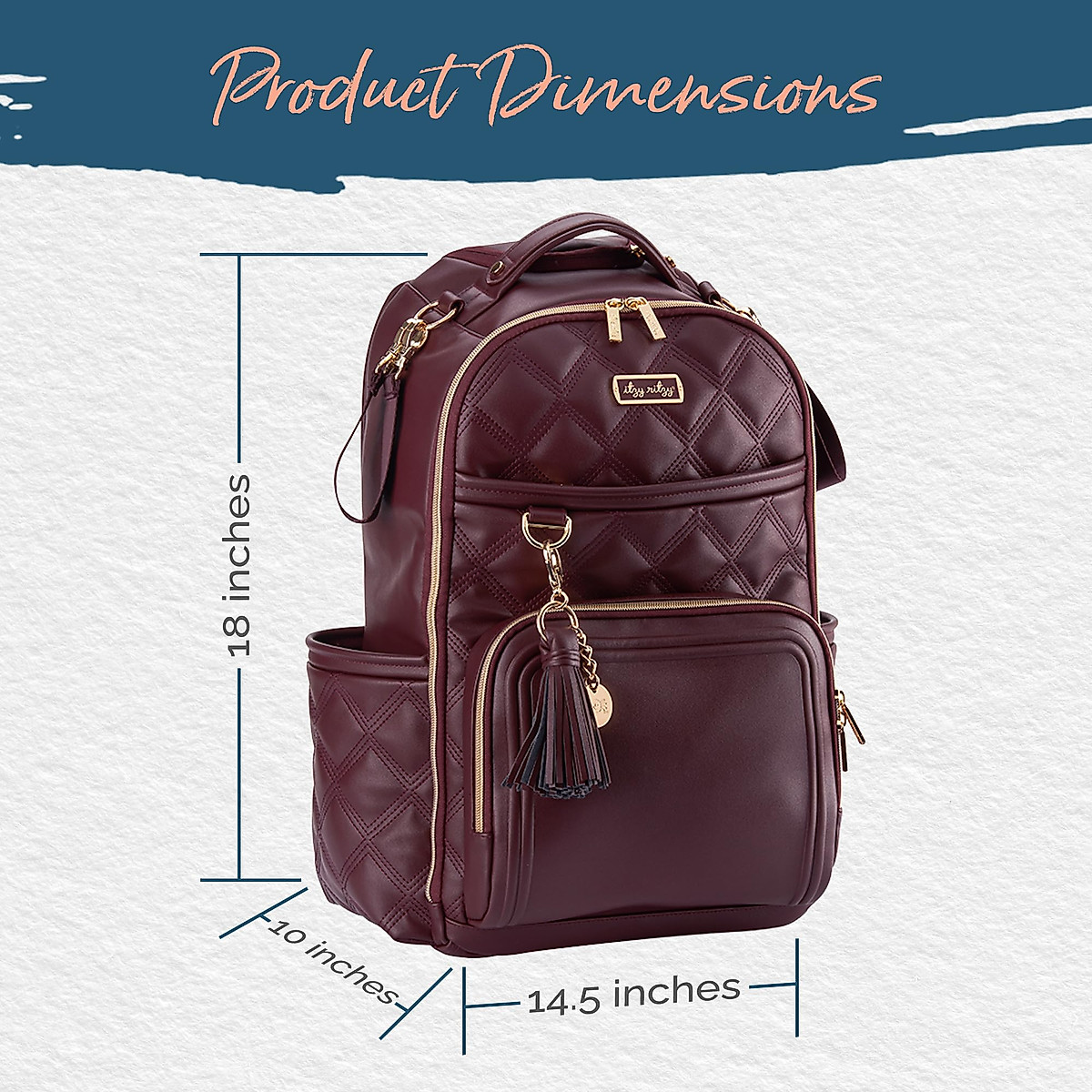 Itzy Ritzy Backpack, Monarch, Large