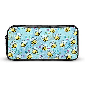 Cute Bees Pencil Case Makeup Bag Big Capacity Pouch Organizer for Office College