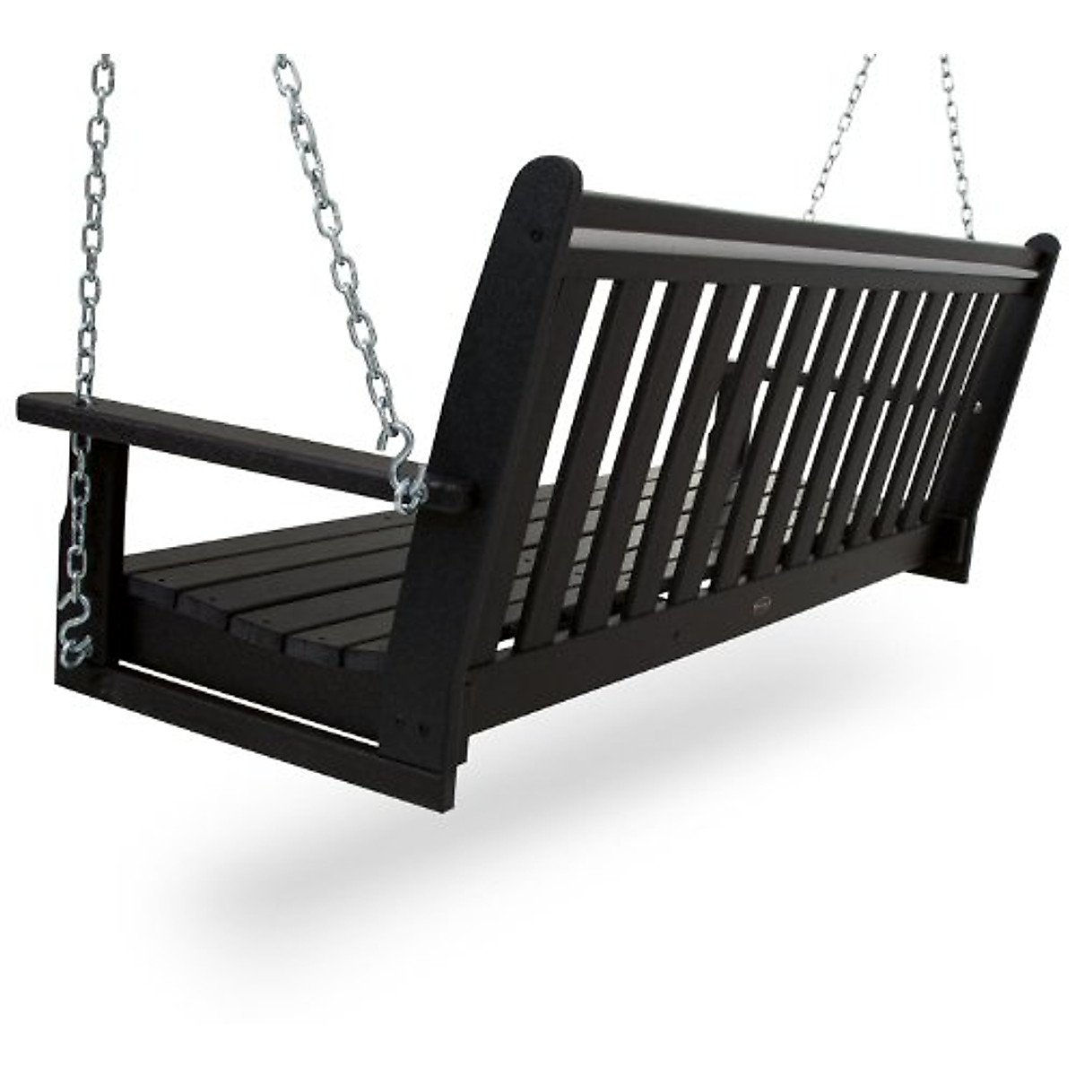 POLYWOOD GNS60BL Vineyard 60" Outdoor Swing, Black