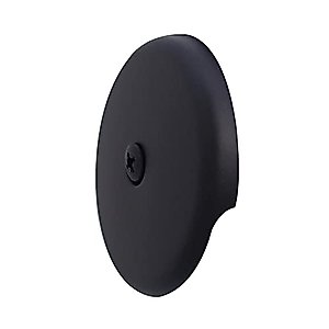 Westbrass D931K-62 1-3/8" Fine Thread Tip-Toe Bathtub Drain Plug Trim Set with One-Hole Overflow Faceplate and 1-1/2" Adapter Bushing, Matte Black