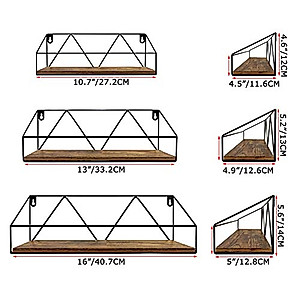 PETAFLOP Floating Shelves Wall Mounted Set of 3