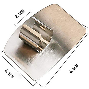 ZOCONE 2 PCs Finger Guard For Cutting Kitchen Tool Finger Guard Stainless Steel Finger Protector Avoid Hurting When Slicing and Dicing Kitchen Safe Chop Cut Tool (PH0088)