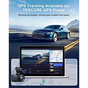 Yeecore D11 Dash Cam 4K, Built in WiFi GPS, Touch Screen Mini Car Camera Front, Sony Night Vision, Parking Monitor, Loop Recording G-Sensor, Dash Camera for Cars with Free App, HDR and Starvis Sensor