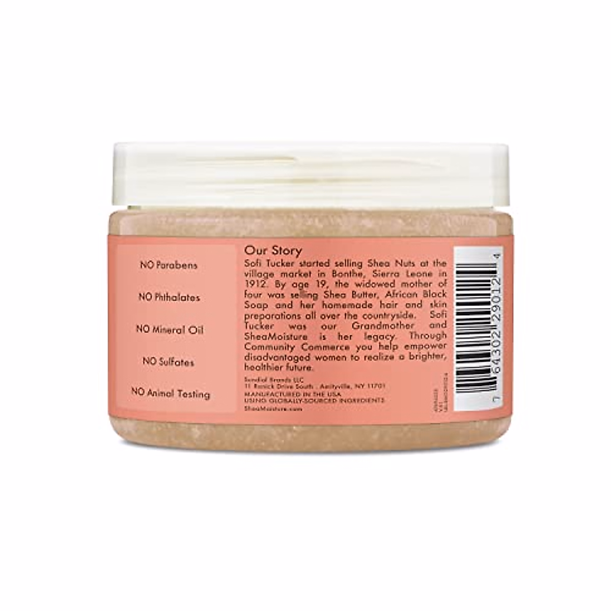 SheaMoisture Body Scrub for Dull Skin Illuminating Coconut and Hibiscus Cruelty-Free Skin Care 12 oz