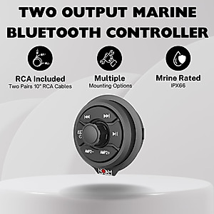 NOAM NUTV5 - Marine Bluetooth ATV/Golf Cart/UTV Speakers Stereo System