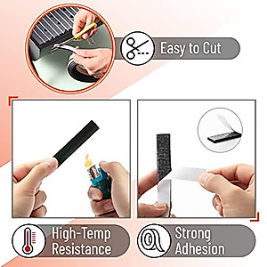 UNCO- Smoker Gasket, 15 Ft, 0.6"X1/8", Grill Gasket, Heat Gasket, Smoker Heat Tape, Smoker Gasket Sealer High Temp, Kettle Grill Gasket, BBQ Gasket, High Temperature Gasket Smoker, Smoker Door Gasket