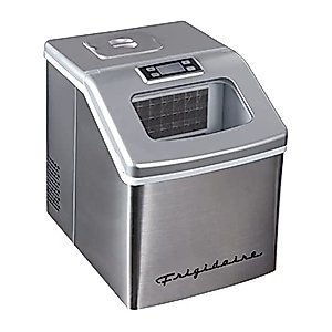 FRIGIDAIRE EFIC452-SS 40 Lbs Extra Large Clear Maker, Stainless Steel, Makes Square Ice