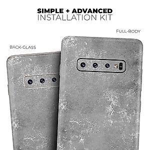 DesignSkinz Distressed Silver Texture v13 Protective Vinyl Decal Wrap Skin Cover Compatible with The Samsung Galaxy S20 (Screen Trim & Back Glass Skin)