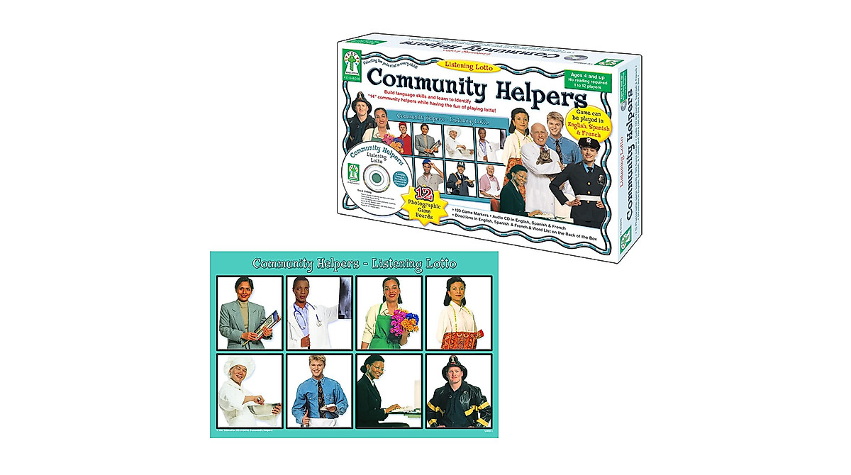 Listening Lotto Community Helpers Game for Early Literacy ...