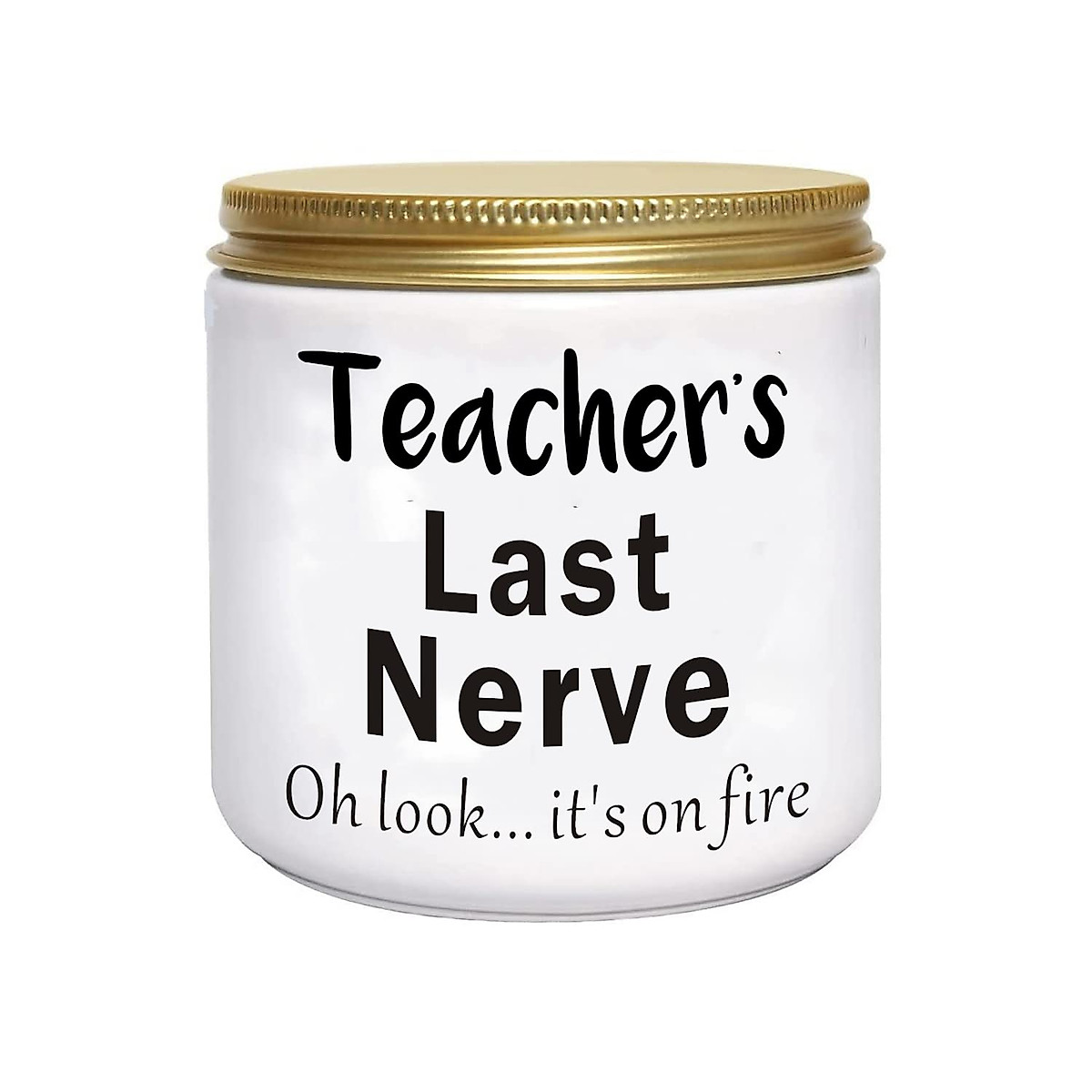 Funny Teacher Gifts for Women Teachers Appreciation Gift Personalized Novelty Lavender Scented Soy Candles for Birthday Christmas Teachers Last Nerve Candle