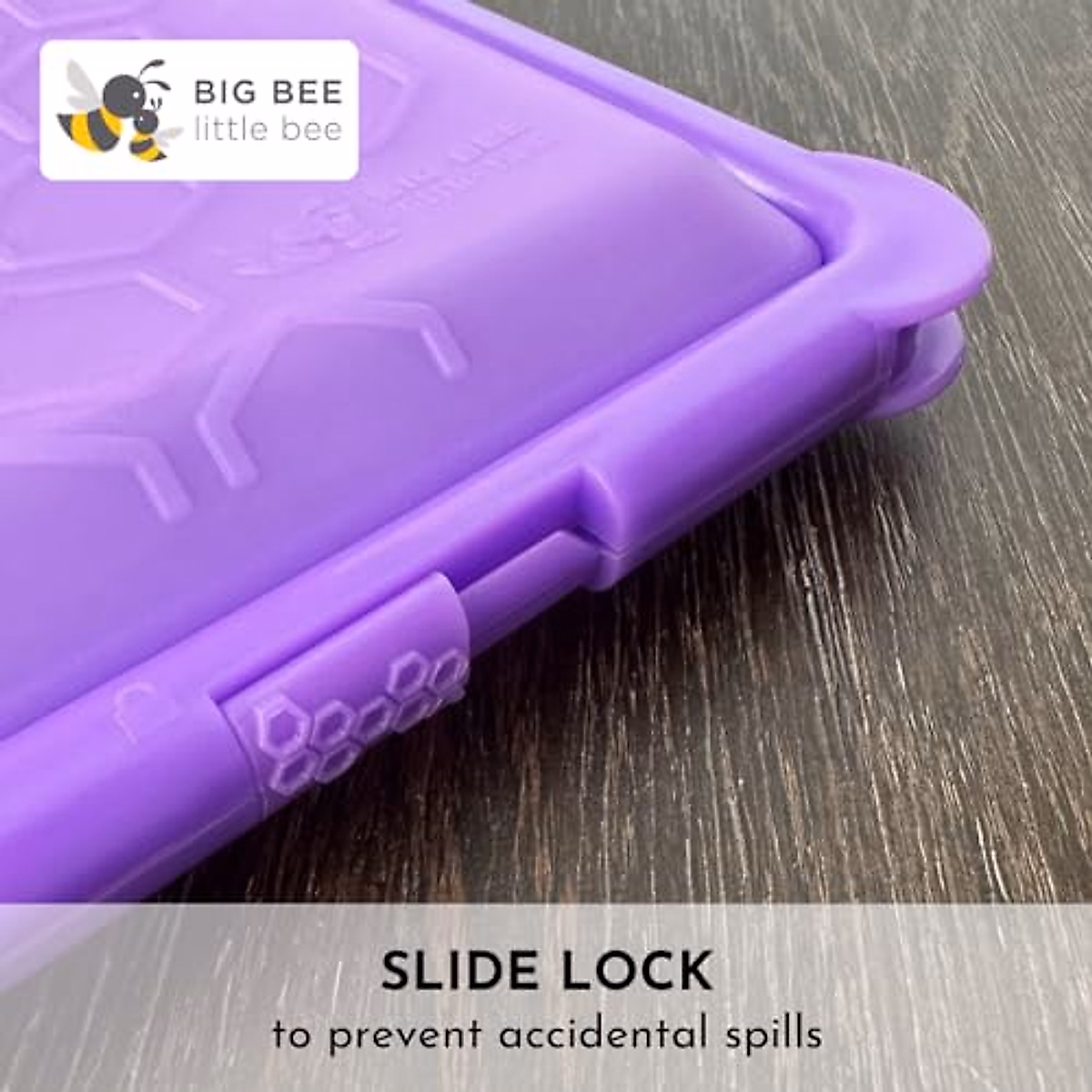 Big Bee, Little Bee - SoftShell Reusable Silicone Food Storage Container with Lid, Easy to Clean, Lays Flat, Snaps Closed, Microwave, Freezer & Dishwasher Safe, As Seen on Shark Tank (Aqua)