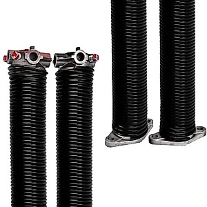 Lifancy Garage Door Torsion Springs Pair of .218 x 2" x 26" with 2 Non-Slip Winding Bars, 2 Replacement Bearings, Minimum of 10,000 Cycles