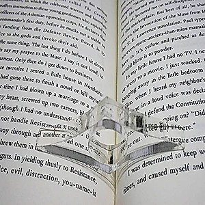 Thumb Ring Page Holder, Acrylic Convenient Bookmarks, Multi-Function Page Holder Thumb Book Support, Transparent Thumb Bookmark(M)