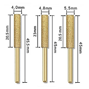 Lutiore Diamond Grinding Chain Saw Electric Saw File Head Electric Saw Sharpener, Diamond Sharpening Wheels Burr Grinding Stone File Polishing Grinding Tool for Electric Chain