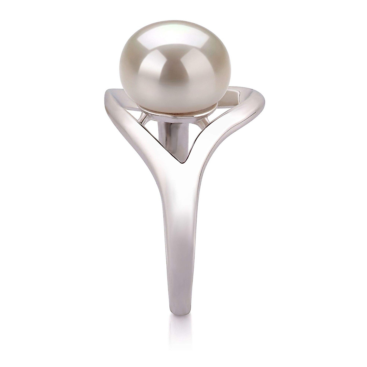 Sadie White 9-10mm AA Quality Freshwater 925 Sterling Silver Cultured Pearl Ring For Women - Size-7