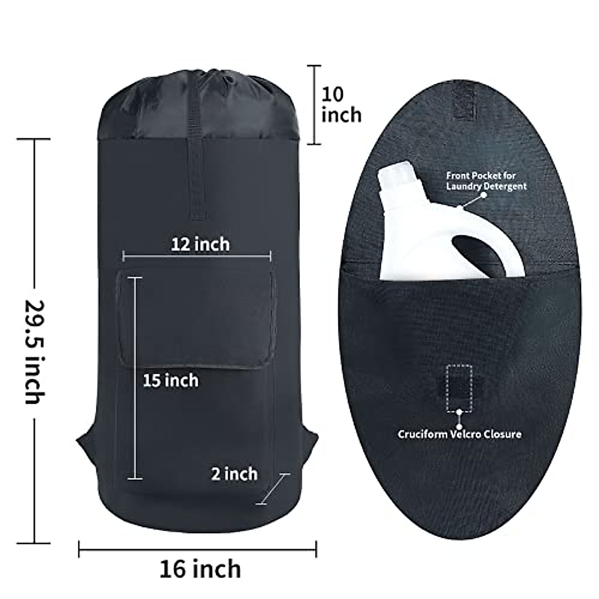 Siaomo Laundry Bag Backpack, 118L Extra Large Travel Backpack Laundry Bag, Durable Portable Dorm Laundry Hamper Bag with Padded Shoulder Straps For College Students