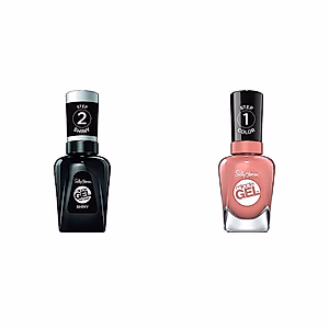 Sally Hansen Miracle Gel Nail Polish, Top Coat, 0.5 Ounce & Sally Hansen Miracle Gel Nail Polish, Mauve-Olous, 0.50 Ounce